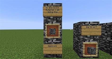 Block Tutorial Bedrock Id 7 Minecraft Map