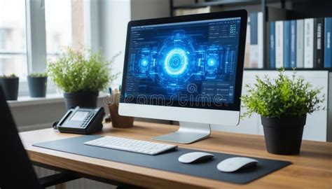 Computer Screen With Complex Ai Development Diagrams And Programs Stock
