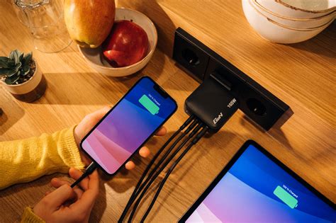 Mini Gan Wall Charger W Port X Usb C Ports Usb A Port Multi Plug Compact Design