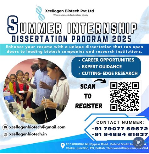 Biotechnology Internshipopportunity Research Careergrowth