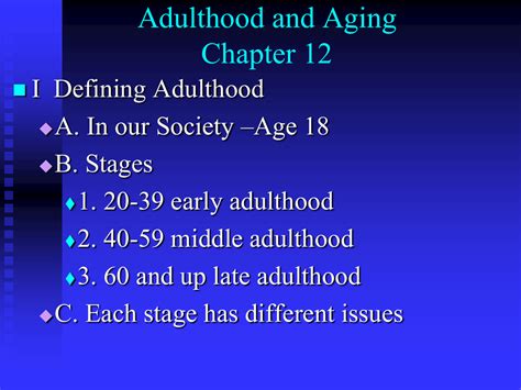 Adulthood And Aging Chapter