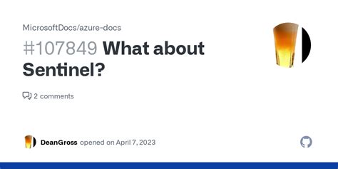 What About Sentinel · Issue 107849 · Microsoftdocsazure Docs · Github