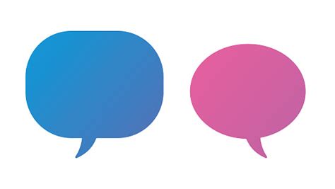 두 채팅 메시지 음성 거품 핑크와 파란색 대화 풍선 문자 기호에 대한 스톡 벡터 아트 및 기타 이미지 대화 풍선 문자 기호 두 물체 권투 스포츠 Istock