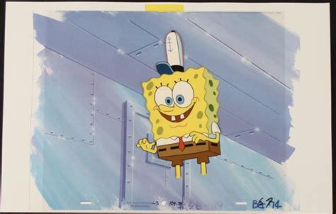 Happy Mood Spongebob Original Animation Background Cel