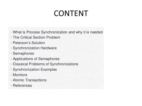 Solution Process Synchronization In Os Studypool