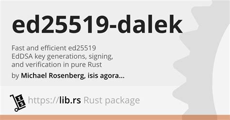 ed25519 dalek — rust crypto library lib rs
