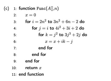 solved give the asymptotic running time of each of the