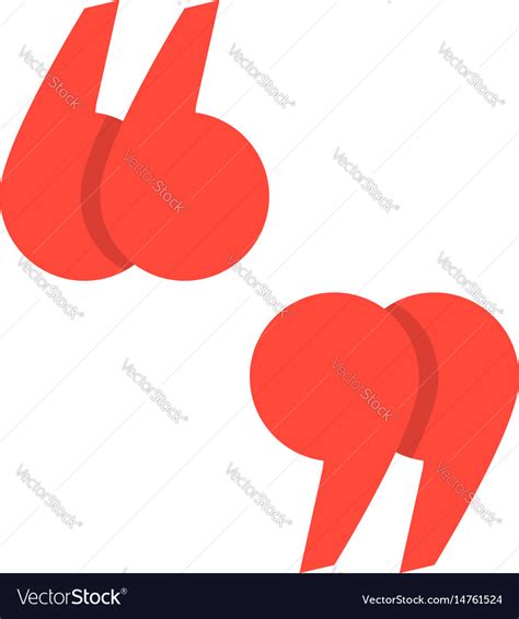 Red Quotation Marks With Shadow Royalty Free Vector Image