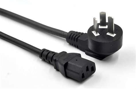 China Power Cord Type I Ccc Certified 3 Pins Gb1002 Gb2099 Plug To Iec 60320 C13 Connector