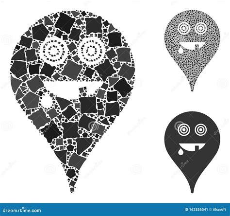 Maniac Smiley Vector Mesh 2d Model And Triangle Mosaic Icon 157002503