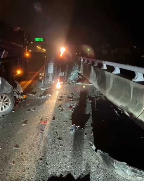 國3香山段重大事故！油罐車、貨櫃車「6車連環撞」5傷2命危 南下全線封閉 社會 Ctwant