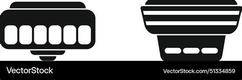 Black Icons Of Ram And Cpu Computer Components Vector Image