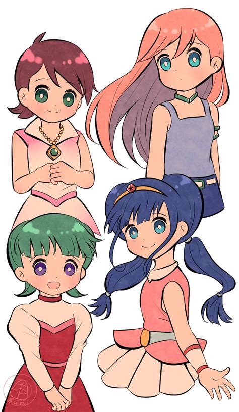 Riruru Mangetsu Miyoko Clem And Sophia Doraemon And 4 More Drawn