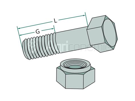 Schraube M12 x 1,25 x 40 mm mit Mutter f. Fräse BREVIGLIERI - HOLDER ...