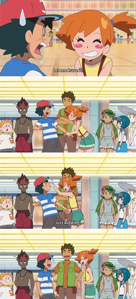 Misty Messing With Ash Pok Mon Sun And Moon Pokemon Sun Pokemon Ash And Misty