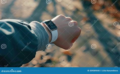 A Person Monitoring Their Heart Rate Perhaps With A Wearable Device Or