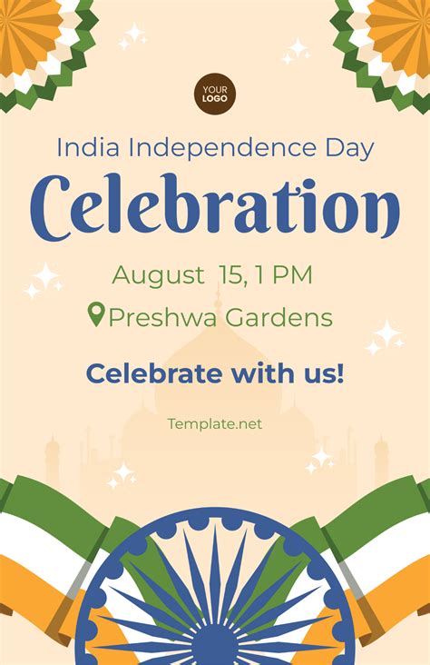 Free India Independence Day Advertisement Poster Template To Edit Online