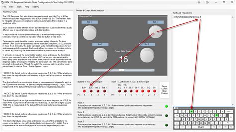 Using The Bbtk 1 4 Button Usb Response Pad With Sliderfader Worked