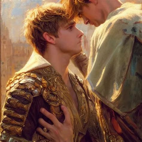Attractive Male Arthur Pendragon Confesses His Love To Stable Diffusion
