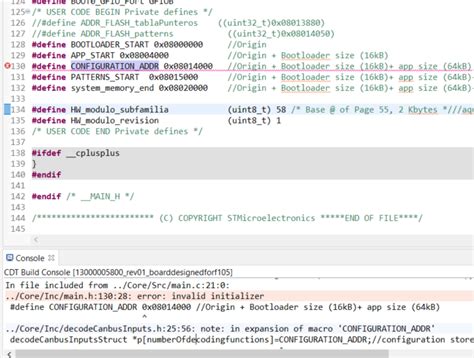 Solved Errorinvalid Initializer Stmicroelectronics Community