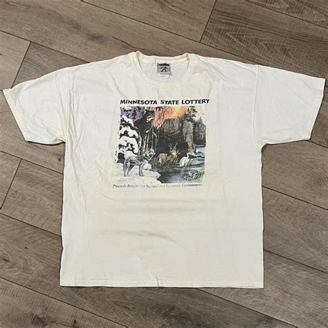 Vintage Early 2000s Minnesota Lottery Tee Shirt Depop