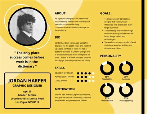 Amarillo Y Negro Minimalista Digram User Persona Venngage