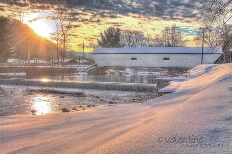 Elizabethton Covered Bridge At Dawn