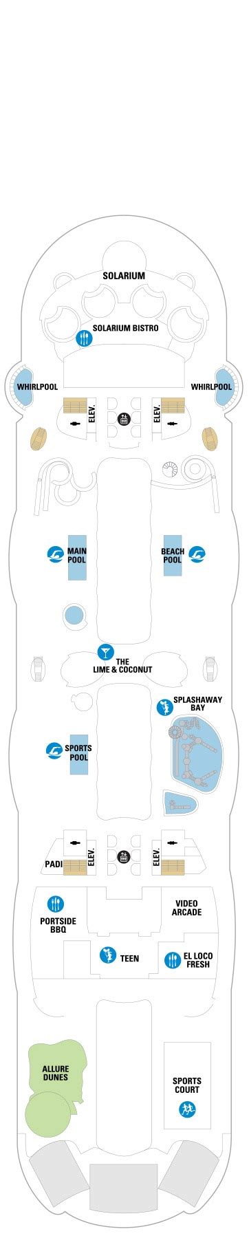 Deck Plan For Allure Of The Seas The Hourglass Hobby