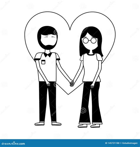 Romantic Couple Holding Hands Together Stock Illustration Illustration Of Lifestyle Adult