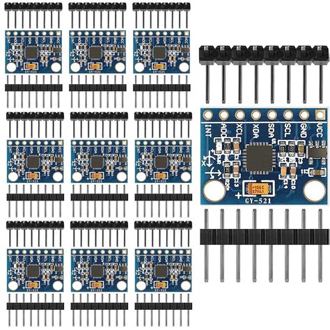 10 Pieces 521 Mpu 6050 Mpu6050 Module 3 Axis Accelerometer 6 Dof Gyroscope Sensor Module Kit