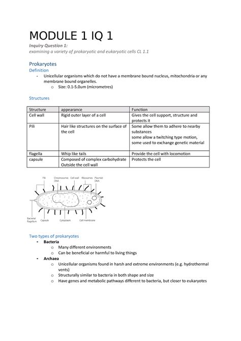 Bio Mod Biology Module MODULE IQ Inquiry Question Examining A Variety Of