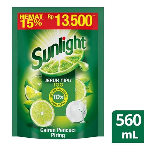 Jual Sunlight Jeruk Nipis And Korean Strawberry Kemasan Refill Isi Ulang Ukuran 560 Ml 755 Ml