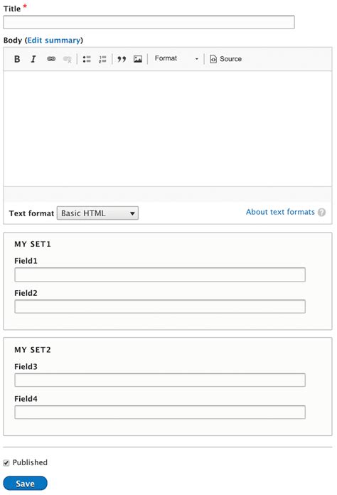 Drupal Using Field Groups For Visually Separating Multiple Field Set No Coding Required