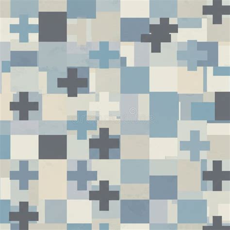 Aigenerated Seamless Geometric Pattern With Modern Abstract Style Stock Illustration