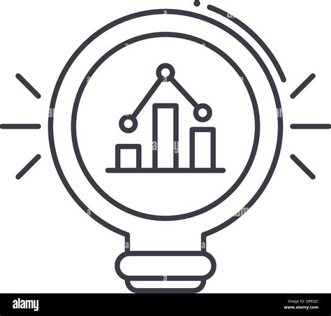 Digital Marketing Idea Line Icon Outline Symbol Vector Illustration Concept Sign Stock Vector