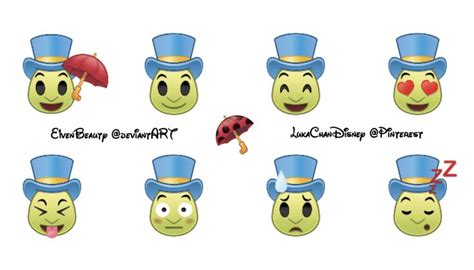 Jiminy Cricket As An Emoji X8 Drawing By Disney Pinocchio