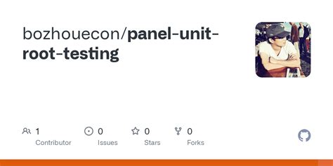 Github Bozhoueconpanel Unit Root Testing