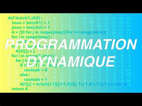 Programmation Dynamique Youtube