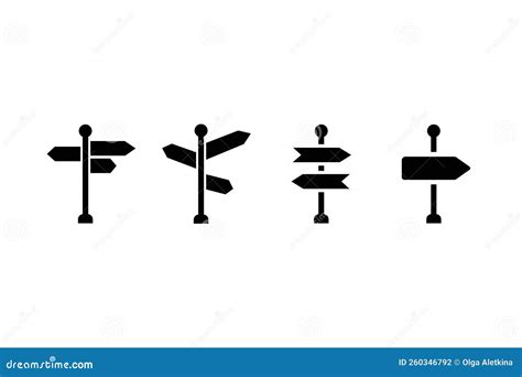 Signpost Icon Direction Icon Vector Isolated Direction Sign Vector Icon On White Background