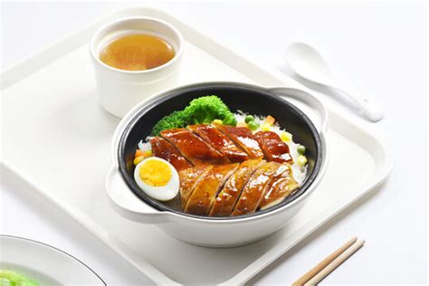 盐焗鸡烤鹅双拼煲仔饭中国菜系食品餐饮摄影素材汇图网