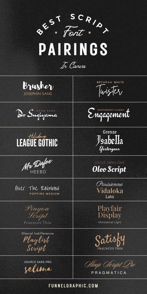 The Best Canva Script Font Combinations For Any Project Script Fonts Combination Script Fonts