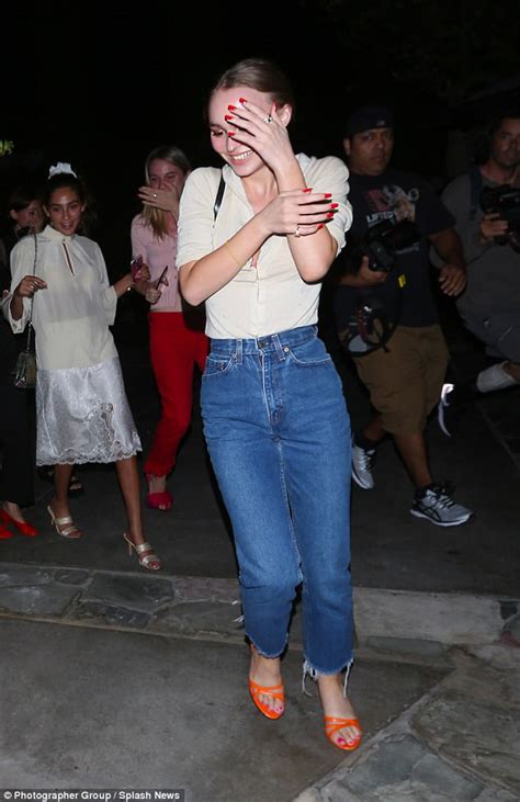 Lily Rose Depp Looks Sartorially Savvy In Unbuttoned Shirt Daily Mail Online