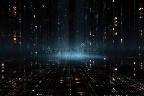 A Captivating Image Of A Dark City At Night With Dazzling Lights That