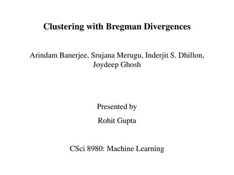 ppt clustering with bregman divergences powerpoint presentation free download id 5795202