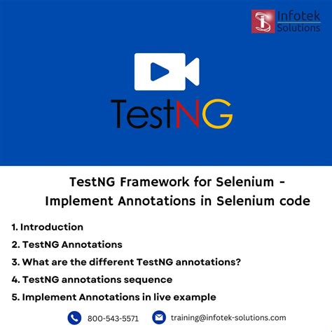 Infotek Solutions On Linkedin Testng Seleniumtraining Java