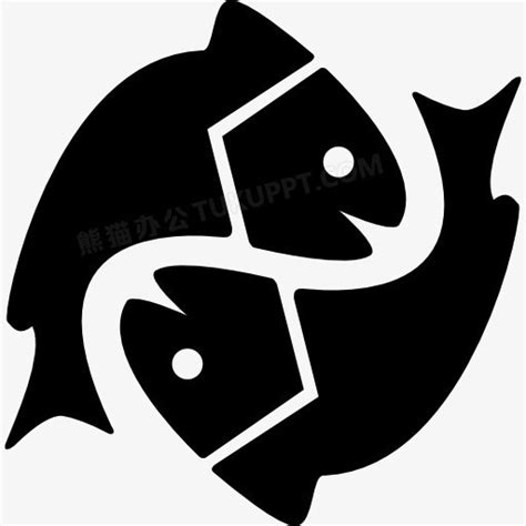 双鱼字符画双鱼卡通大山谷图库