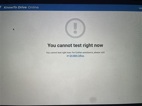 bmv knowledge test error r ohio