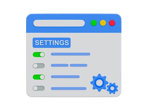 3d Minimal Settings Page User Customize Settings Page Browser With