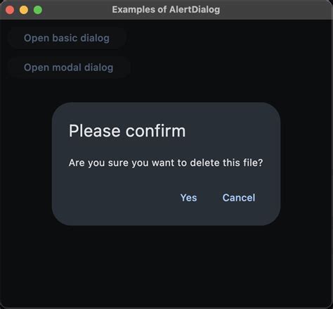 Dialogs And Panels In Flet — Codemahal