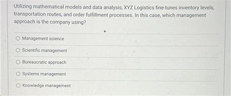 Solved Utilizing Mathematical Models And Data Analysis Xyz